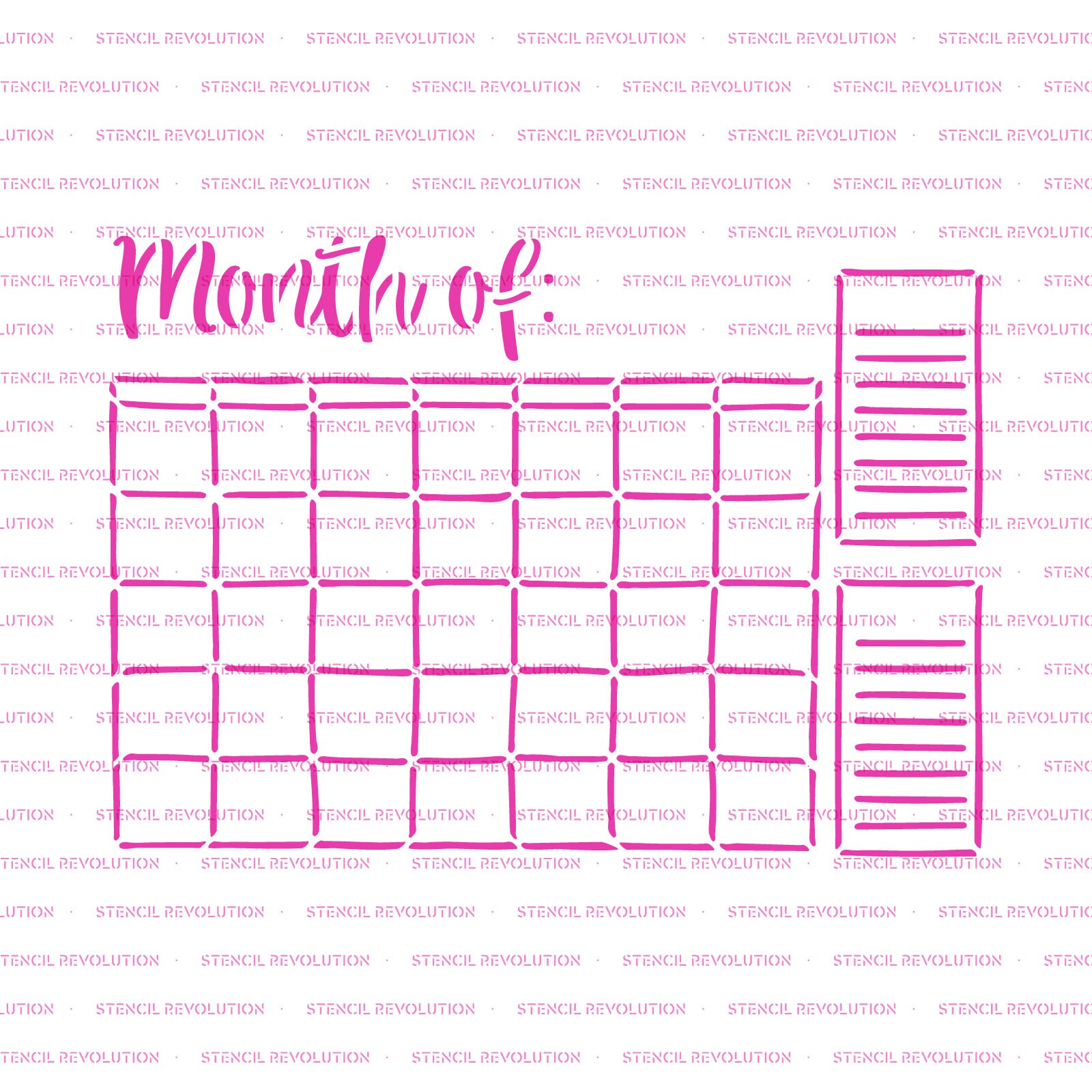 Calendar Stencil Reusable Calendar Stencils Large Calendar - Etsy