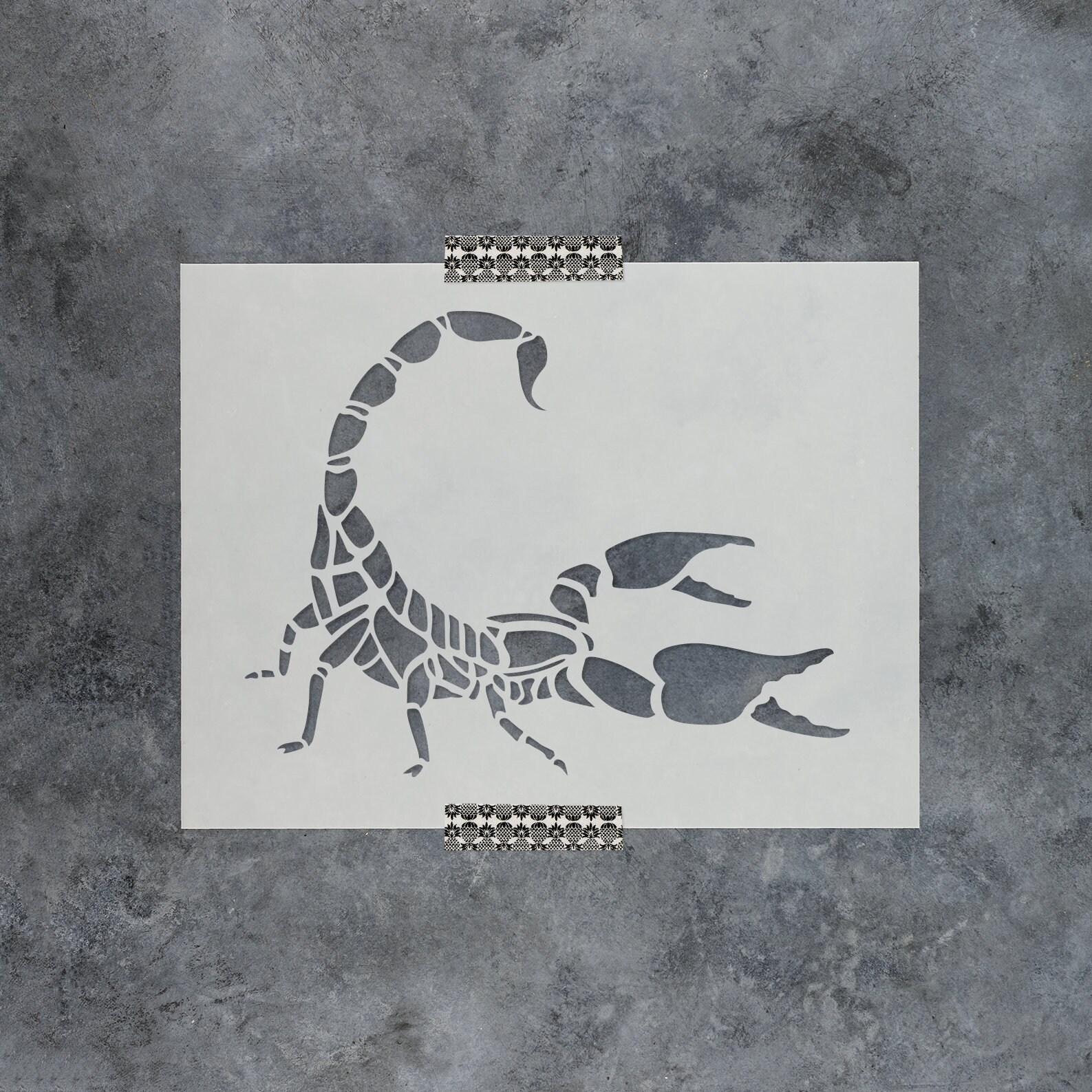Mortal Kombat Scorpion Stencil