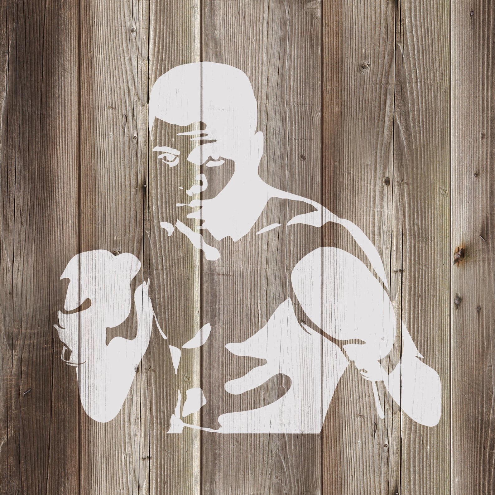 Muhammad Ali Stencil Reusable Muhammad Ali Stencil, Stencil of Muhammad ...