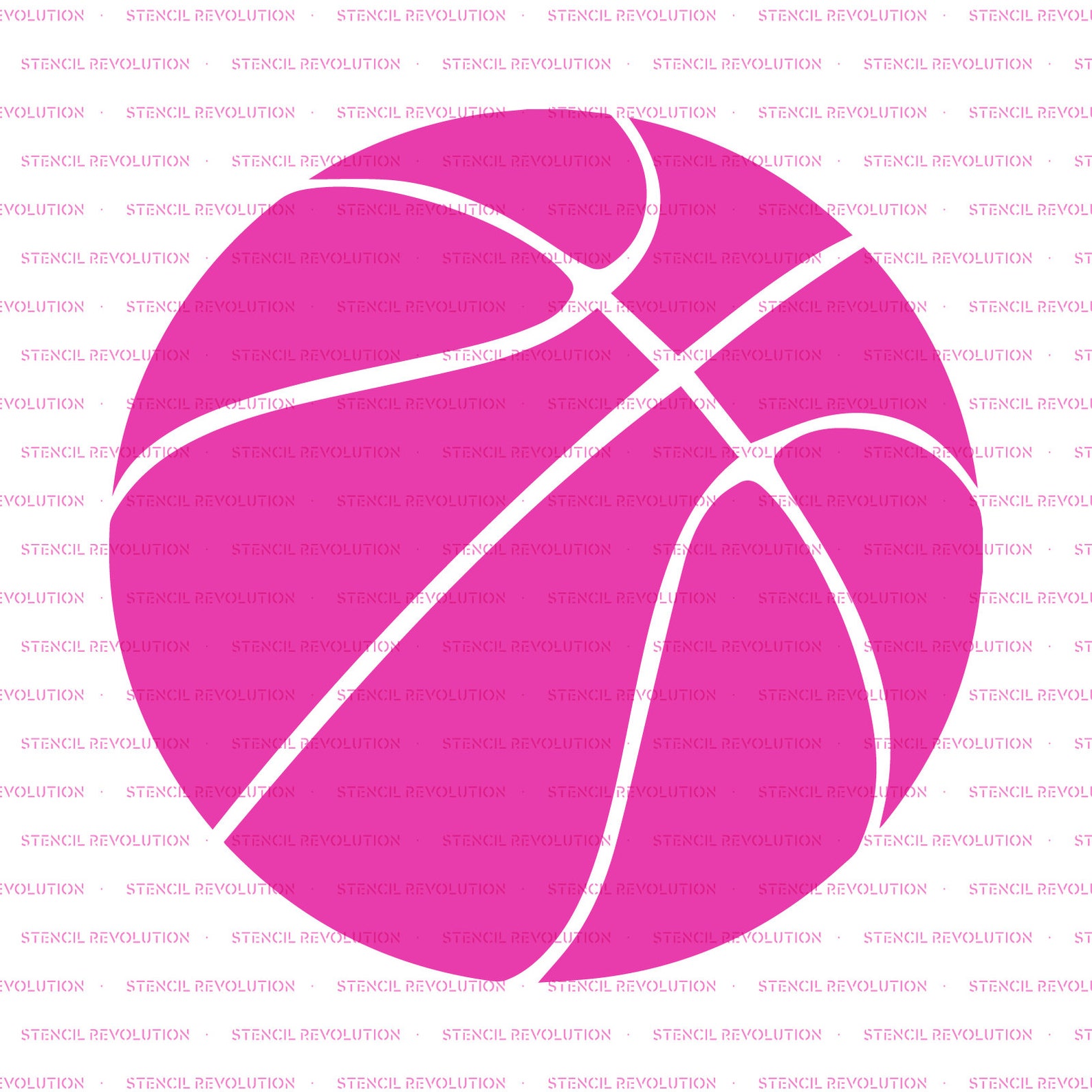 Basketball Stencil - Reusable Basketball Stencils, Large Basketball ...