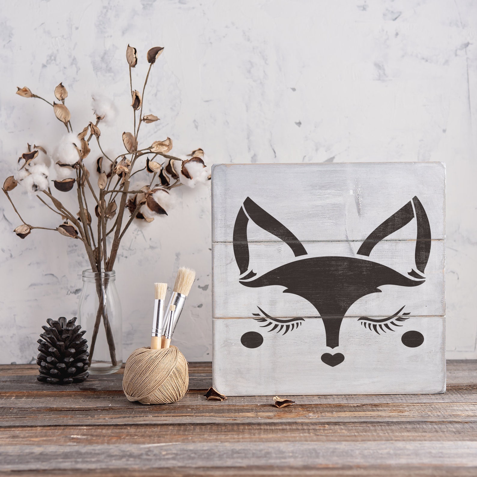 Fox Face Stencil Reusable Stencils for Painting Create DIY - Etsy