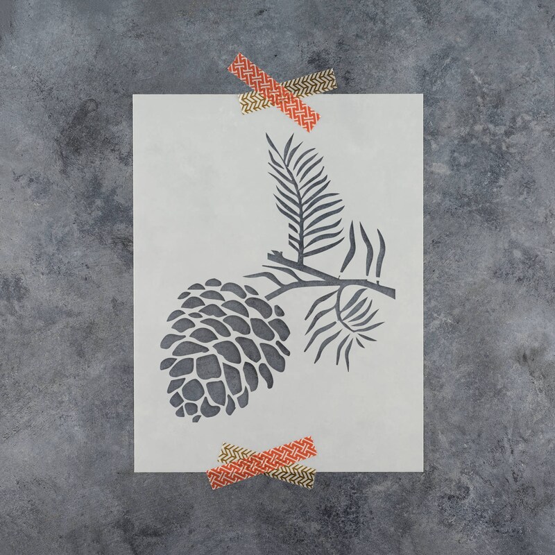 Pine Cone Stencil - Etsy