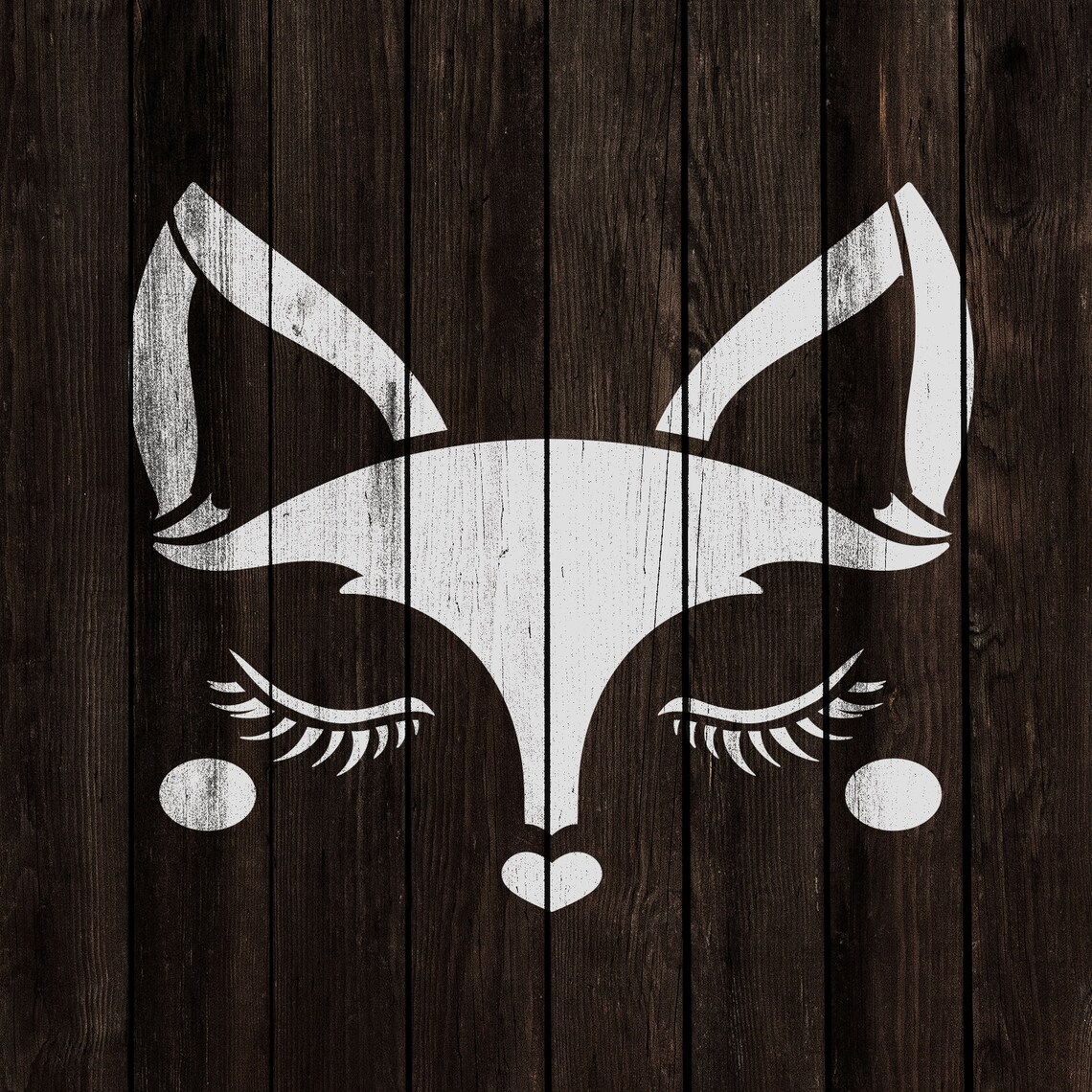 Fox Face Stencil Reusable Stencils for Painting Create DIY | Etsy