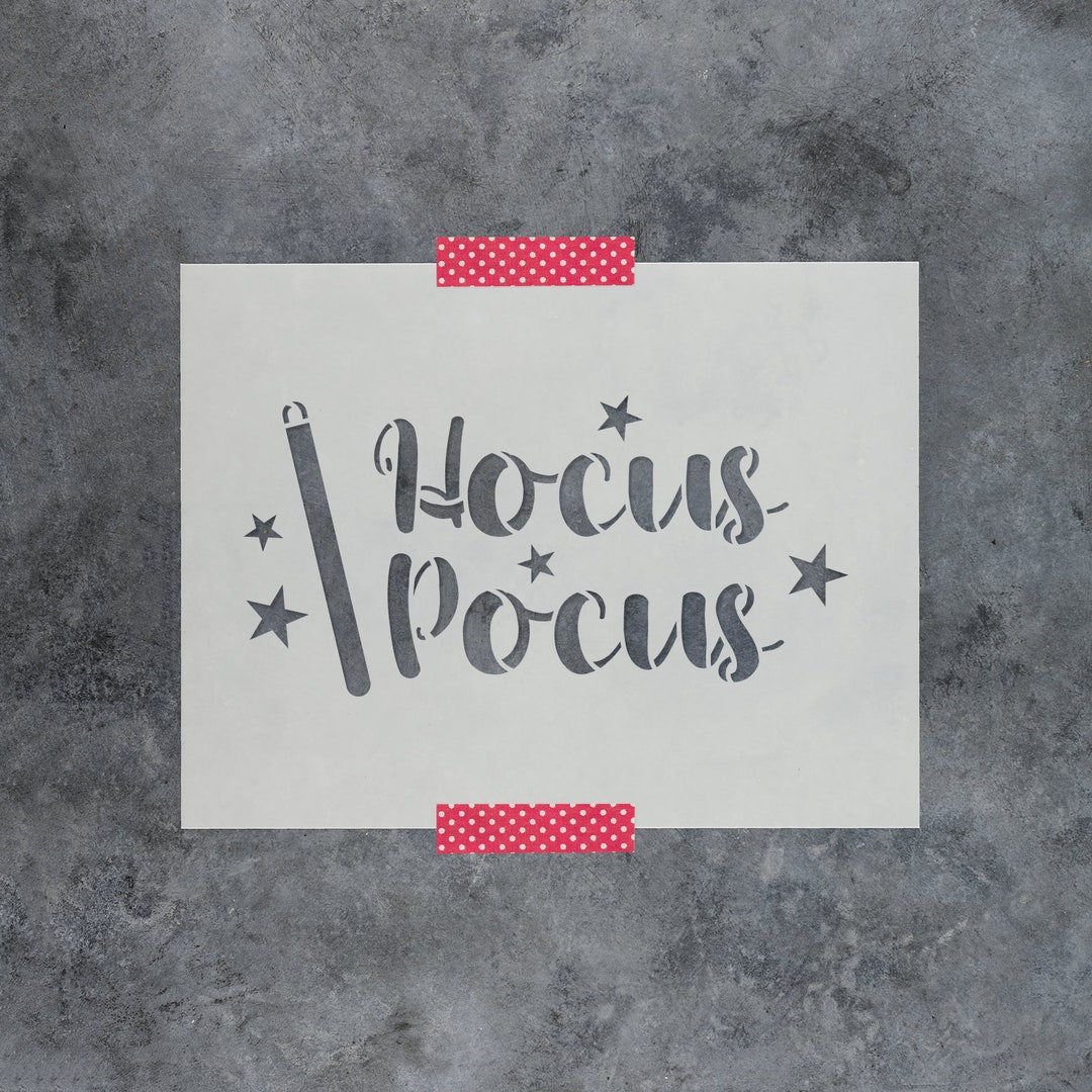 Hocus Pocus Stencil - Halloween Stencil, Magic Stencil, Wicked Stencil ...