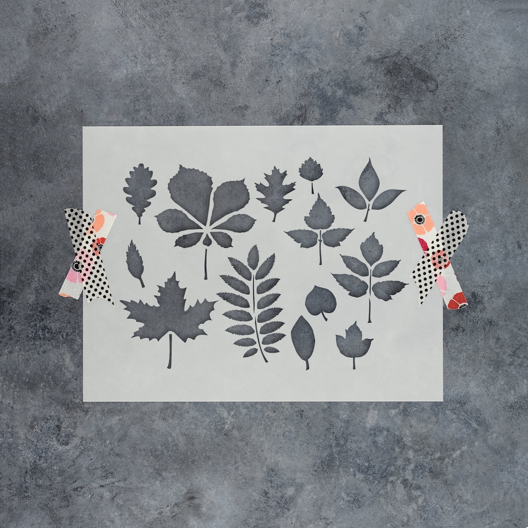 Fall Leaves Stencil - Reusable Fall Leaves Stencils, Large Fall Leaves ...