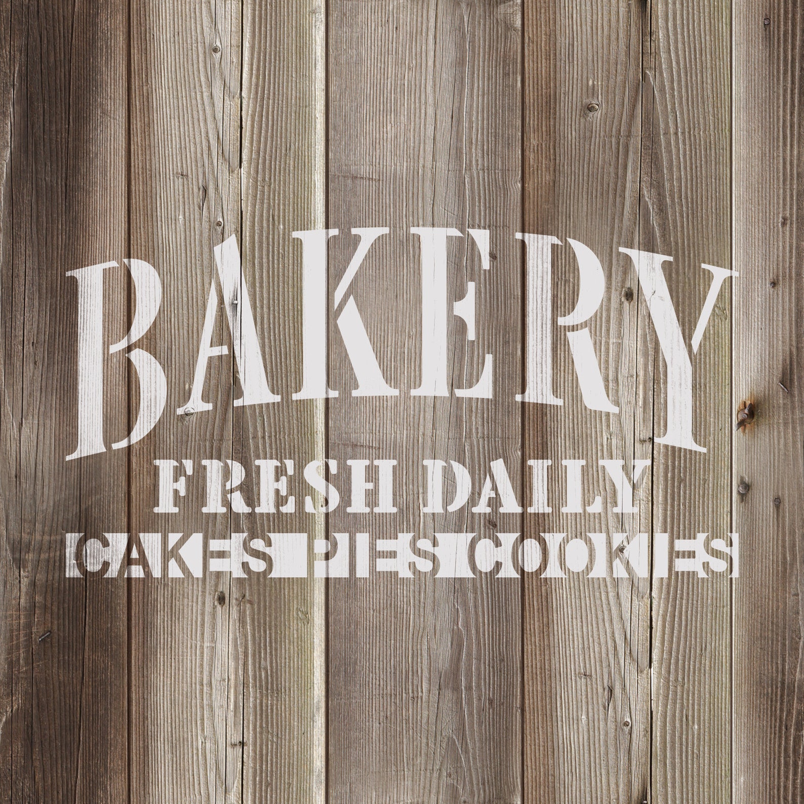 Bakery Stencil Bakery Sign for Kitchens Bakery Stencil - Etsy