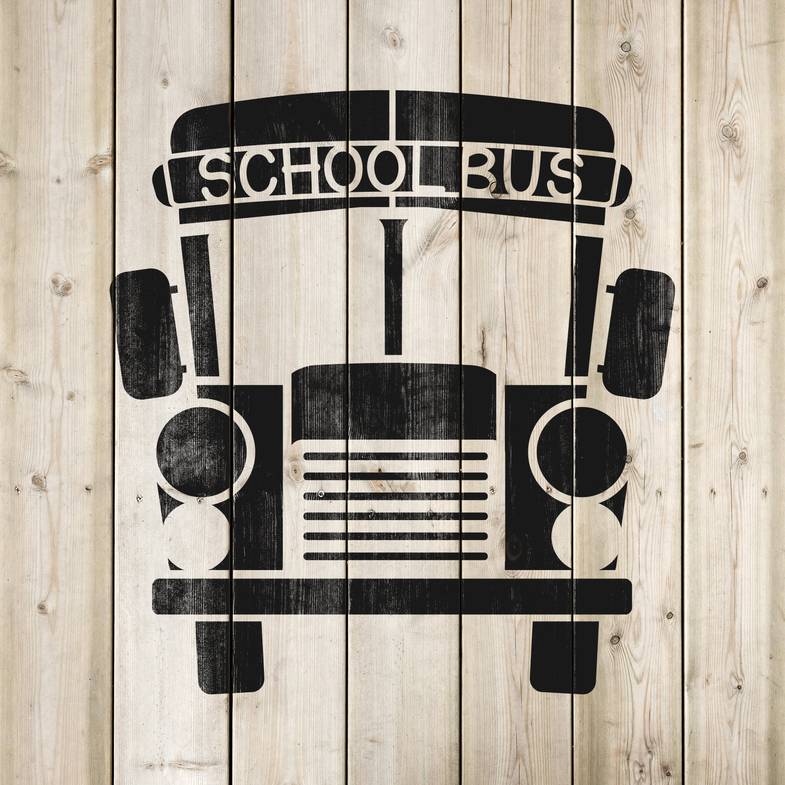 School Bus Stencil for Teachers and Education Crafts, Reusable Family ...