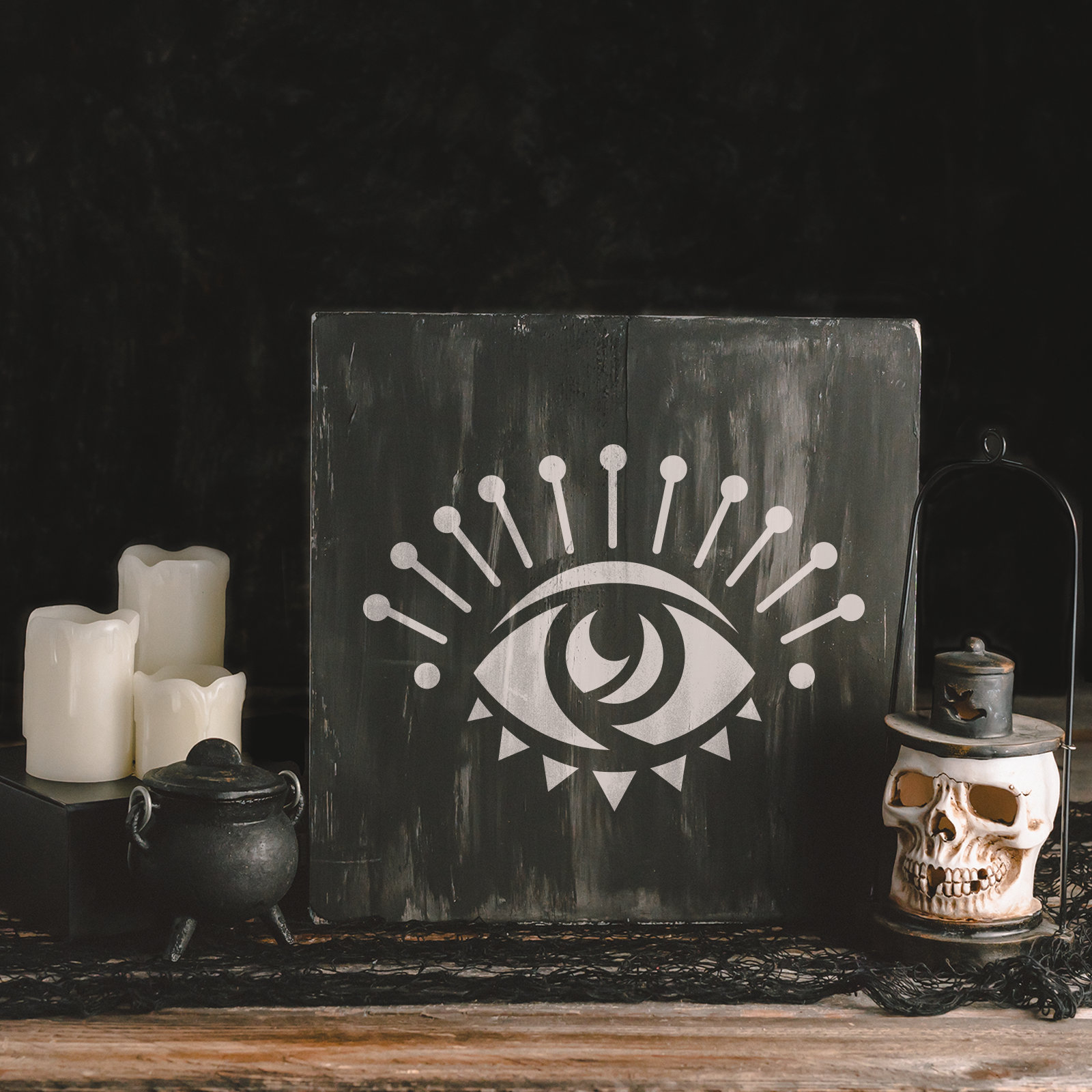 Promisla Evil Eye Stencil for DIY Wall Art, Home Decor, Protection ...