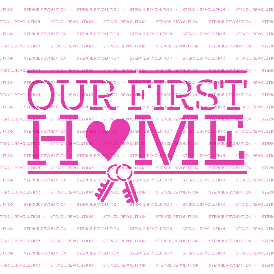 Our First Home Housewarming Sign Stencil - Durable & Reusable Mylar ...