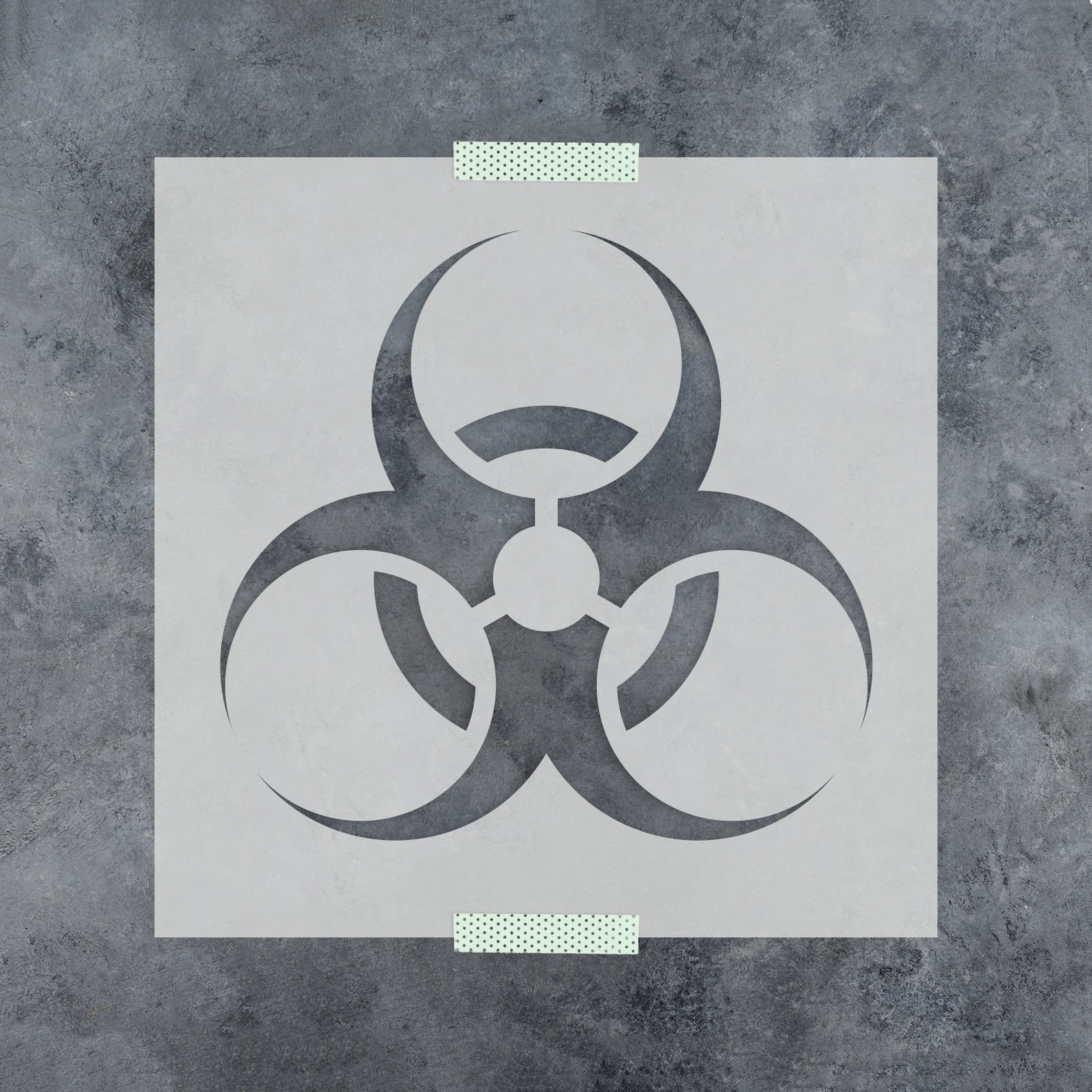 Toxic Waste Symbol Stencil