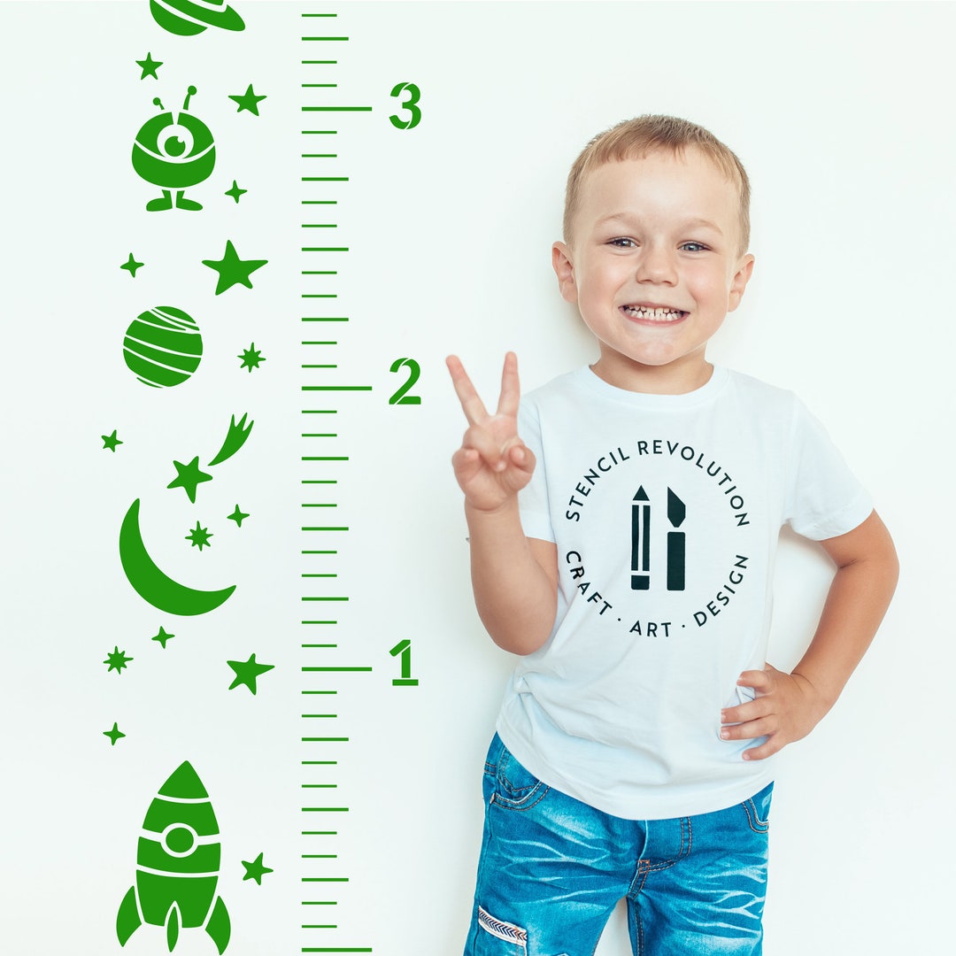 Space Growth Chart Stencil - Growth Stencil, Chart Stencil, Wall ...