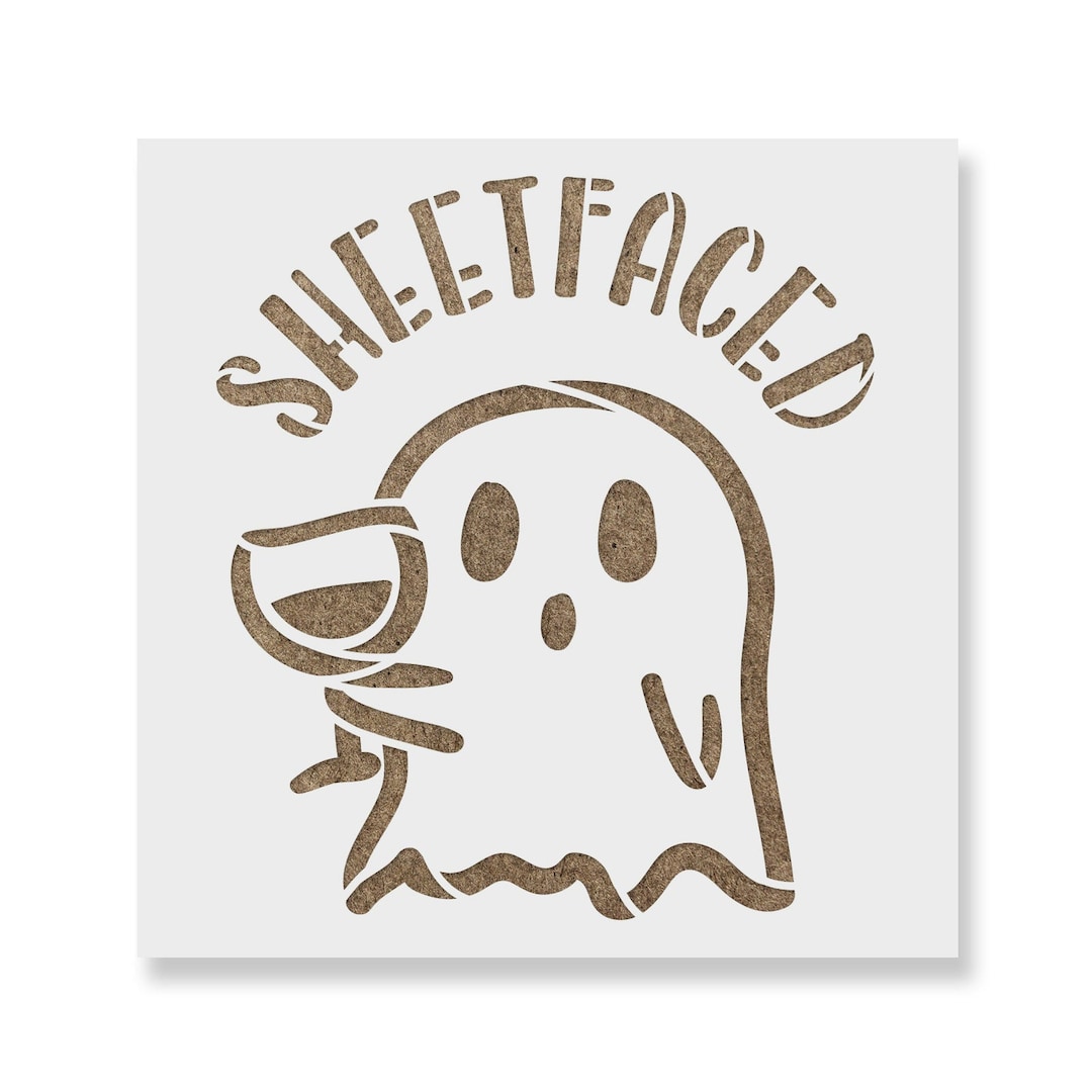 Reusable Sheet Faced Ghost Stencil for DIY Halloween Decorations and ...