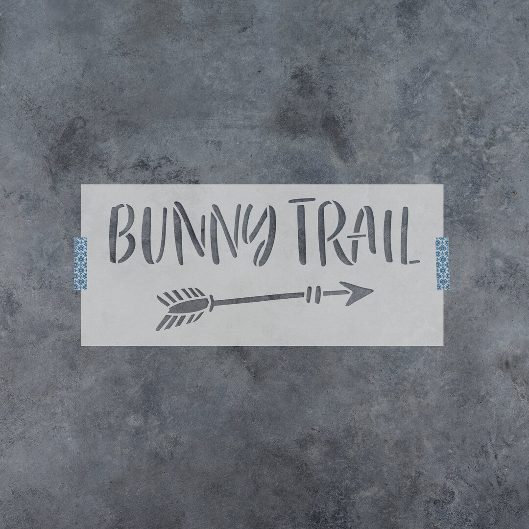 Easter Bunny Trail Arrow Stencil - Easter Stencil, Bunny Stencil, Trail ...