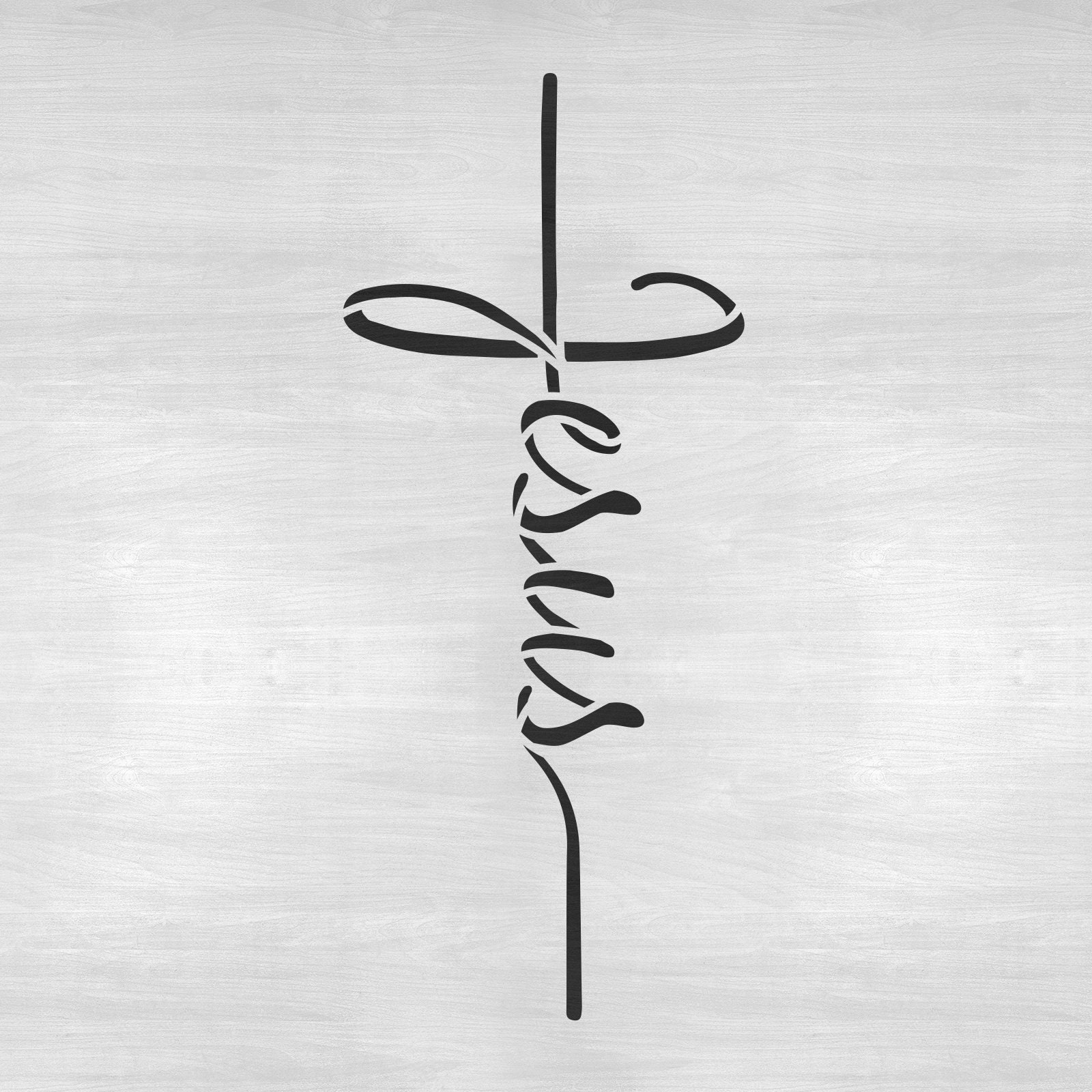 Jesus Cross Stencil Jesus Wall Stencils Large Jesus - Etsy