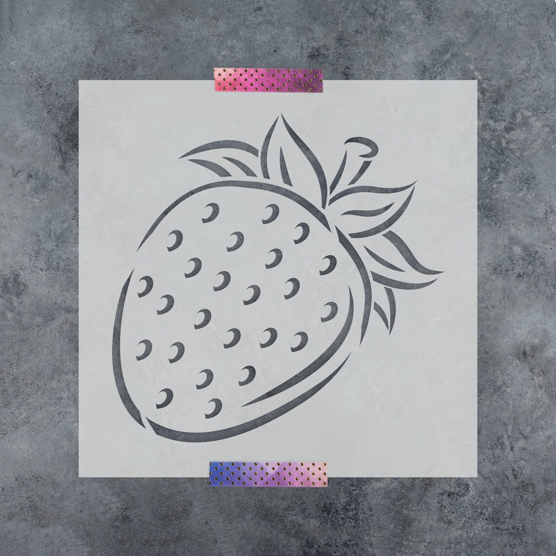 Strawberry Stencil for Baking, Fruit Stencils for Art, Berry Design ...