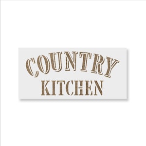 Country Kitchen Stencil - Reusable DIY Craft Stencils of a Country ...