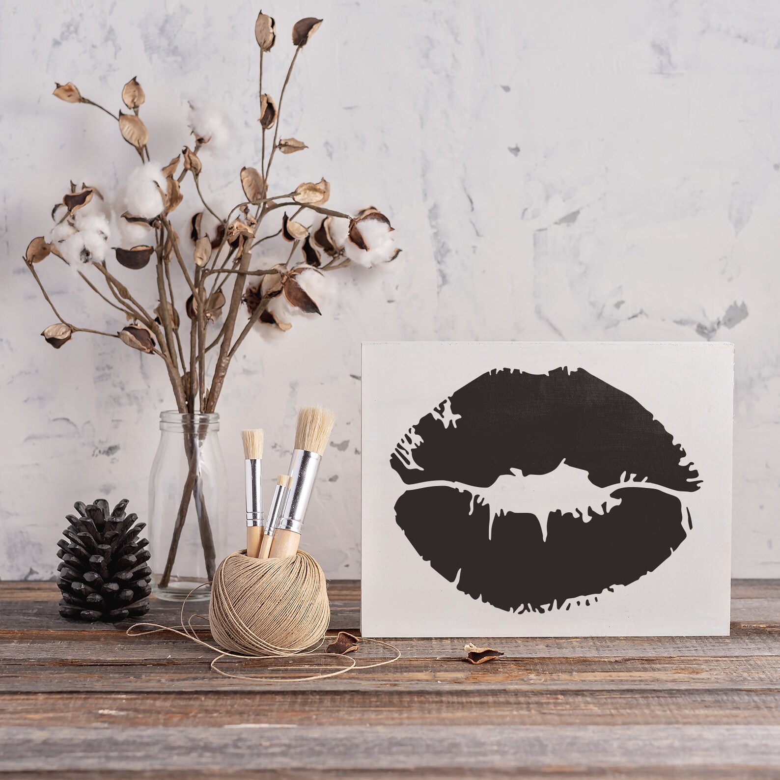 Lips Stencil Plastic Lip Stencil Lipstick Stencils Kissing - Etsy