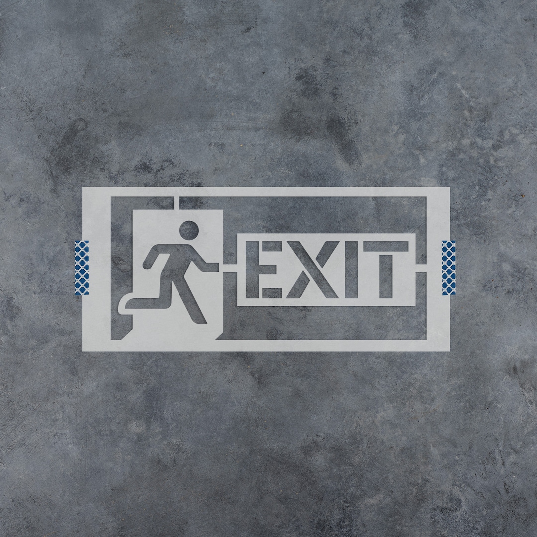 Exit Sign Stencil - Exit Sign, Large Exit Sign Stencils, Exit Sign ...