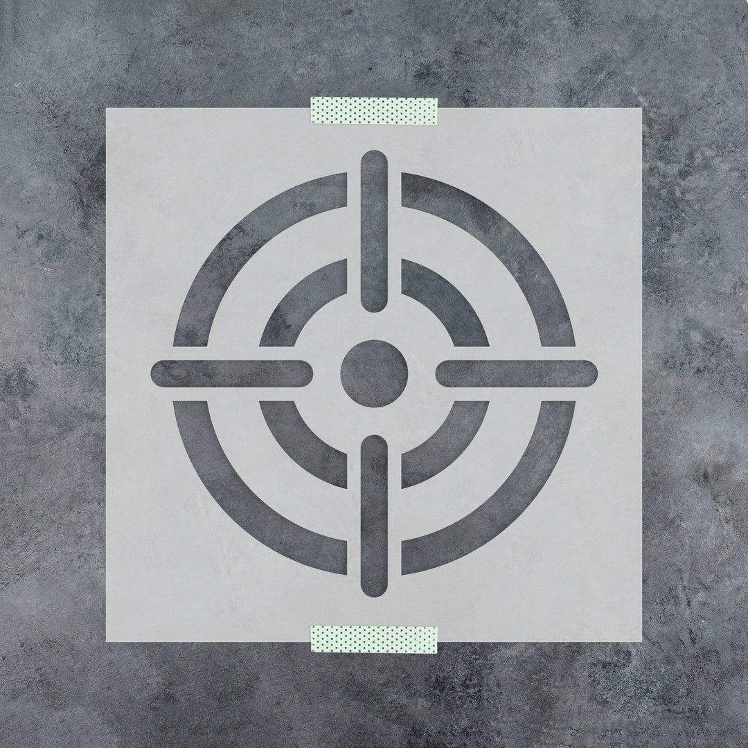 Bullseye Stencil Template for Art, Print, and Target Design, Includes ...