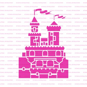 Fancy Castle Stencil - Reusable Stencils for Painting - Create DIY ...