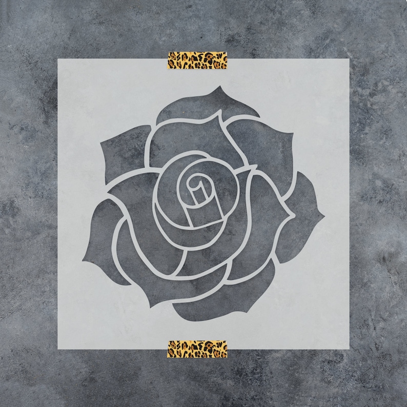 Rose Stencil - Reusable Rose Stencils, Flower Stencils, Rose Wall ...