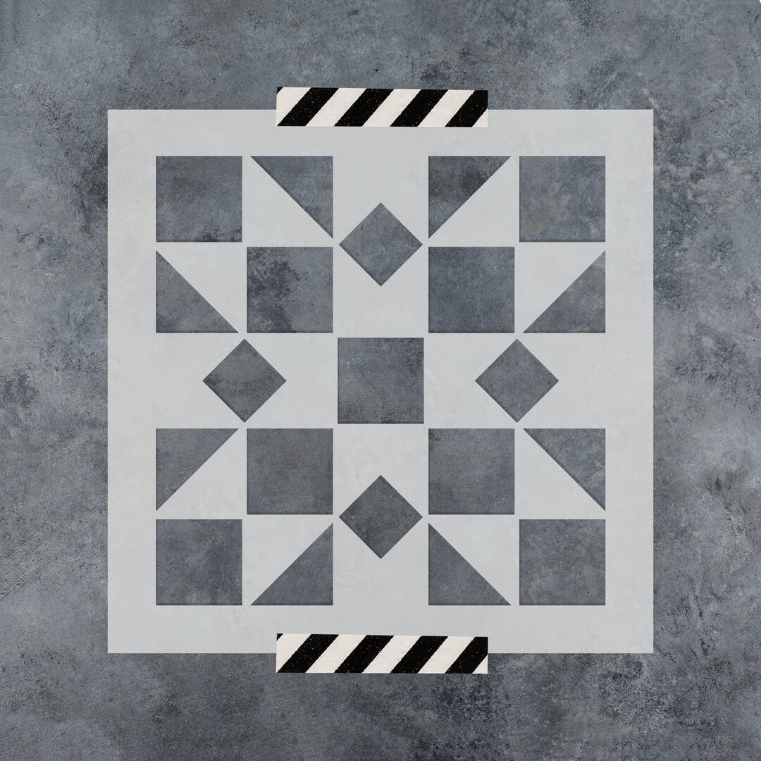 Kaleidoscope Quilt Block Stencil - Reusable DIY Craft Stencils of a ...