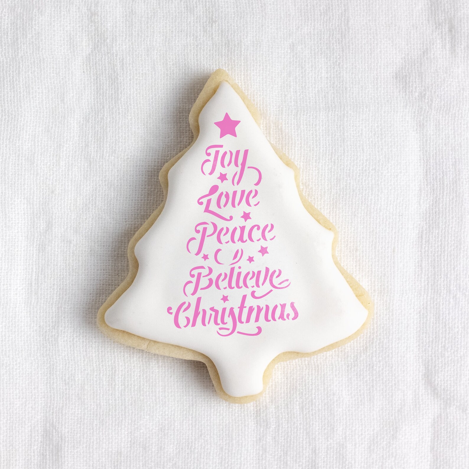 Christmas Tree Words Cookie Stencil Reusable & Durable Mylar - Etsy