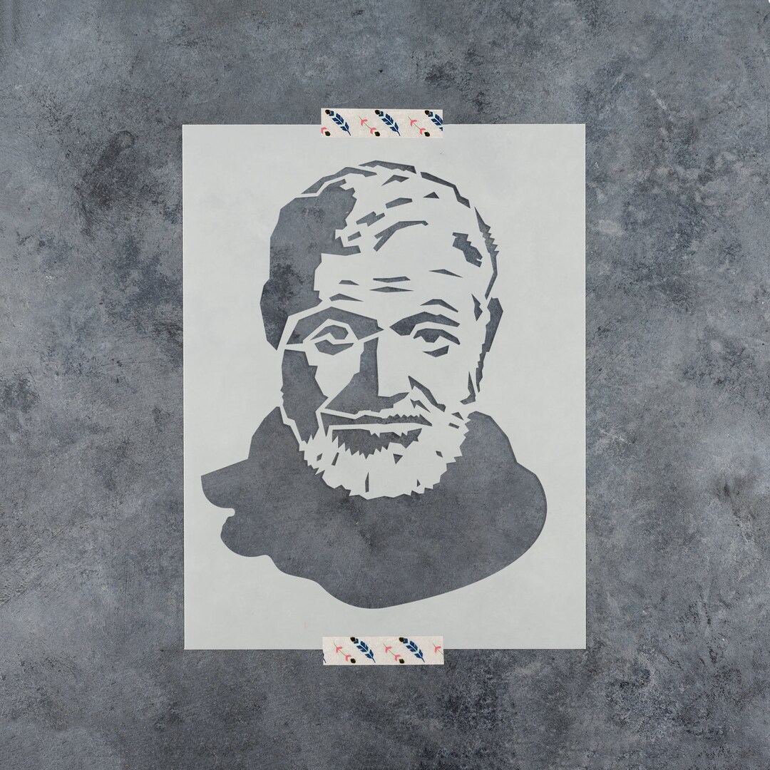 Ernest Hemingway Stencil - Ernest Stencil, Hemingway Stencils, Writer ...