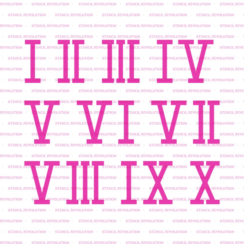 Roman Numerals Stencil Number Stencil Roman Numerals - Etsy