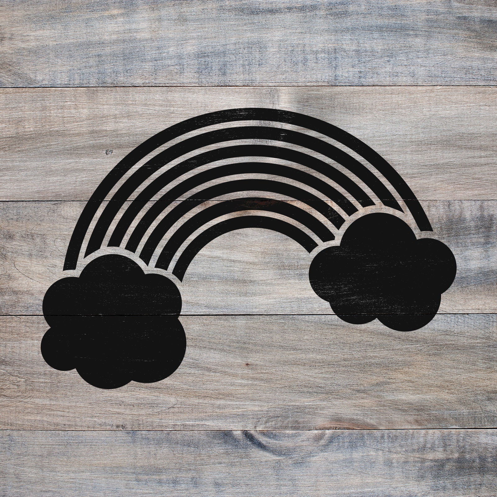 Rainbow Stencil - Simple Rainbow Stencil, Large Rainbow Stencils ...