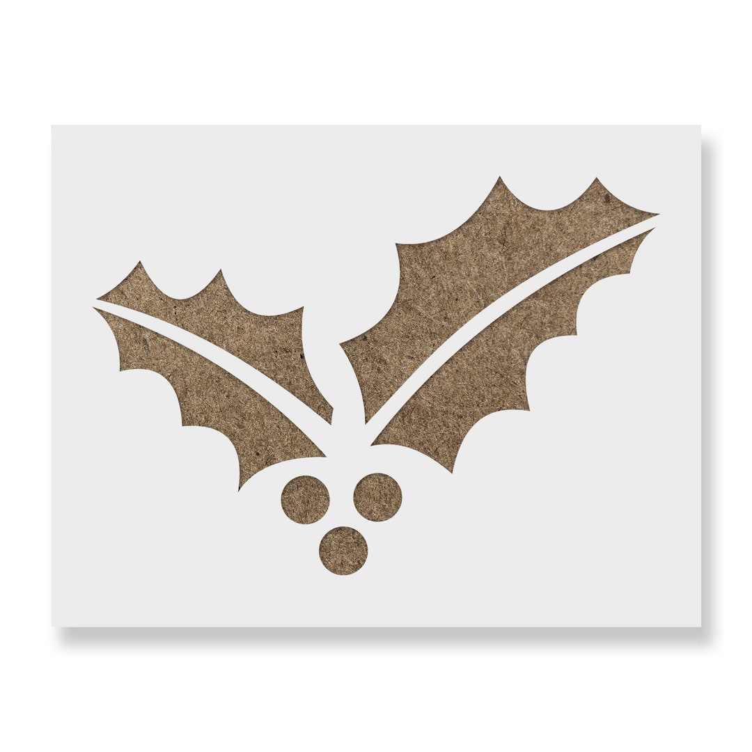 Christmas Mistletoe Stencil for Holiday Crafts, Xmas Stencils for Signs ...