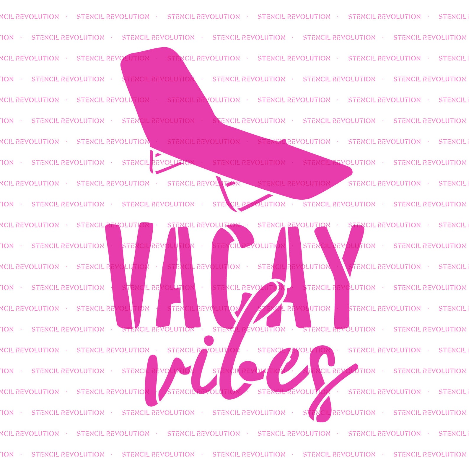Vacay Vibes Stencil - Great for Wood Sign Stencils, Beach Life Home ...