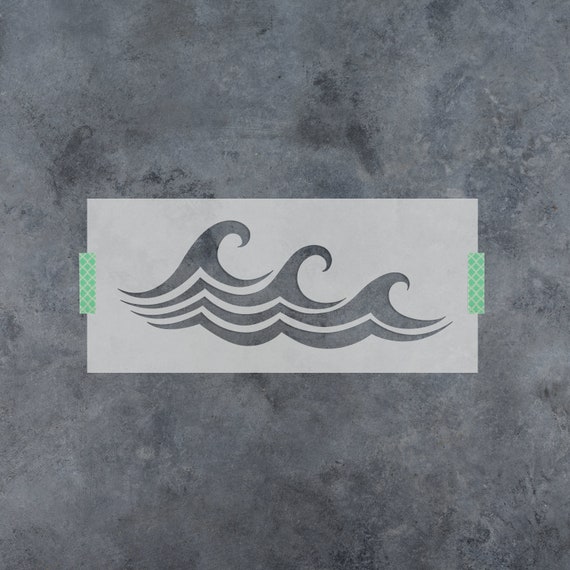 Ocean Wave Stencil