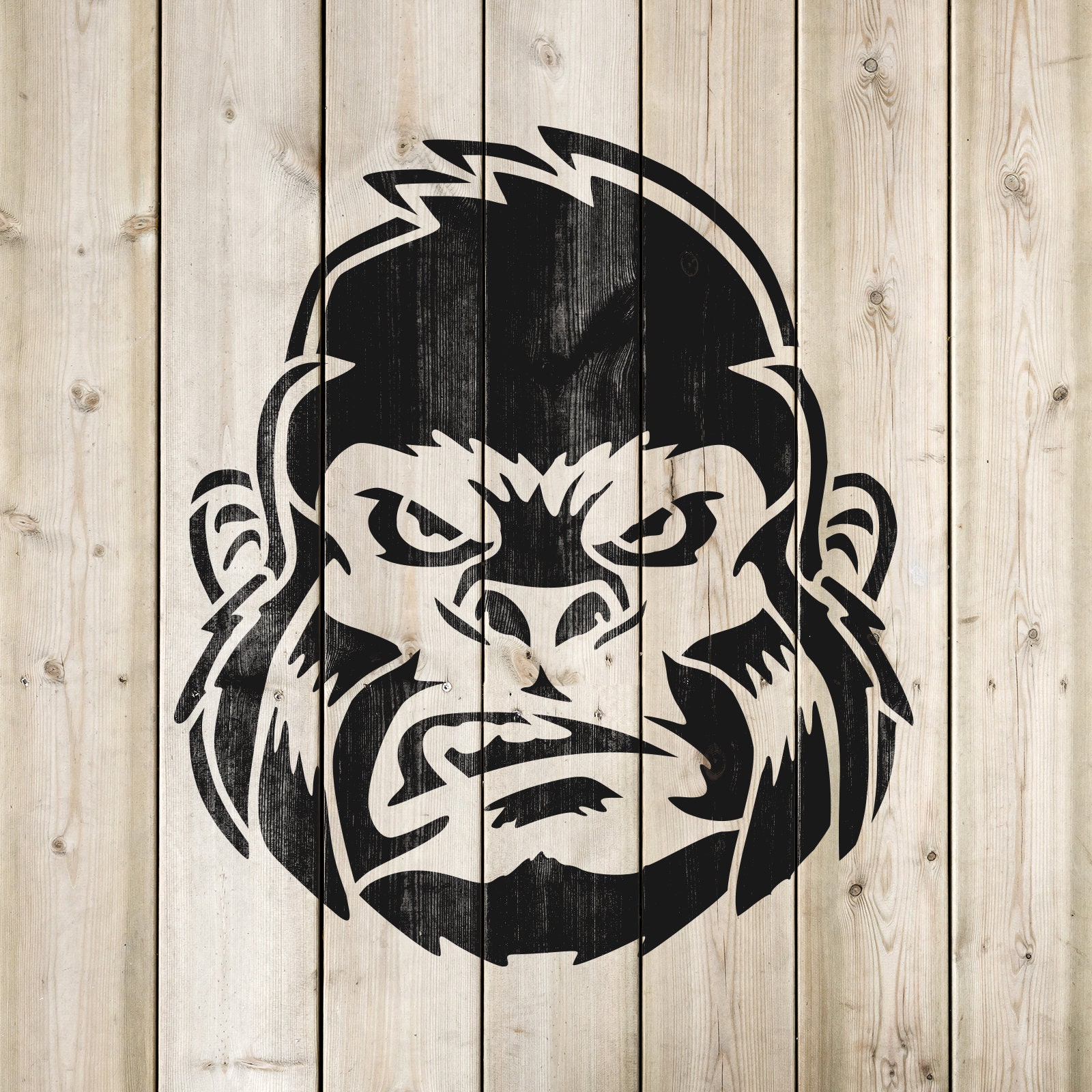 Gorilla Stencil Reusable Gorilla Stencil Craft Gorilla - Etsy