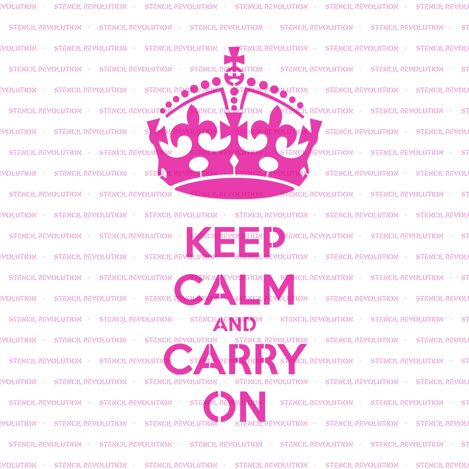 Keep Calm Carry on Stencil Reusable Quote Stencils With Crown Design ...