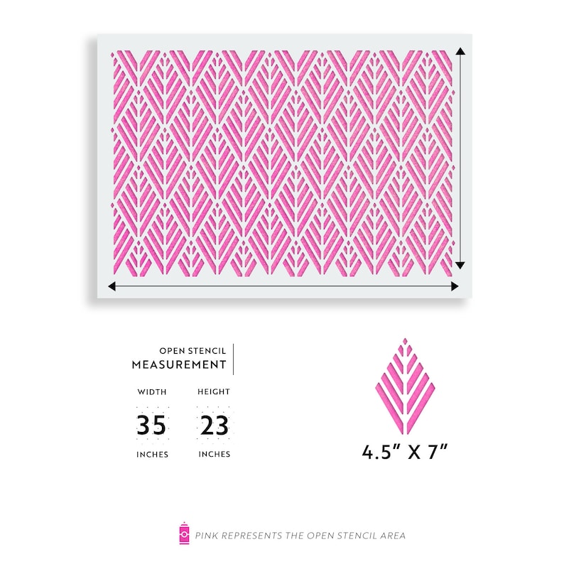 Geometric Tree Pattern Wall Stencil - Reusable, Durable, Laser Cut in ...