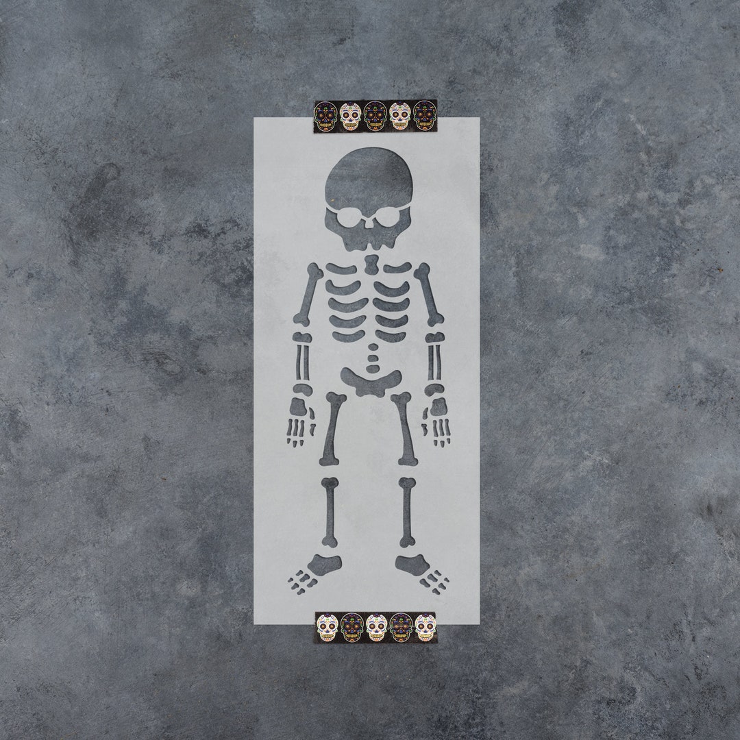 Skeleton Stencil - Reusable Skeleton Stencil, Halloween Stencils ...