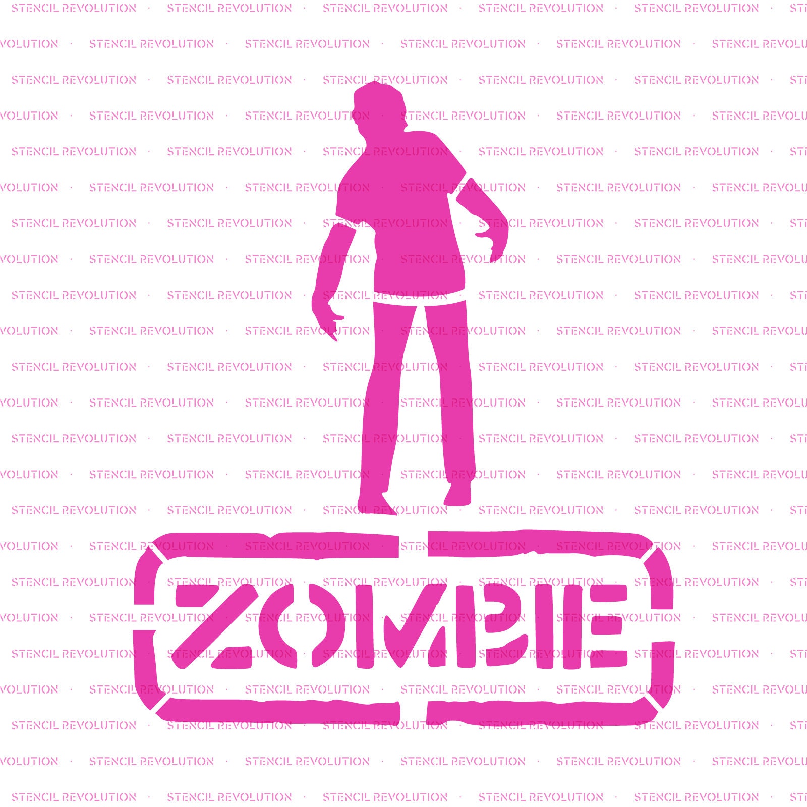 Zombie Stencil - Reusable Stencils for Painting - Zombie Decor, Zombie ...