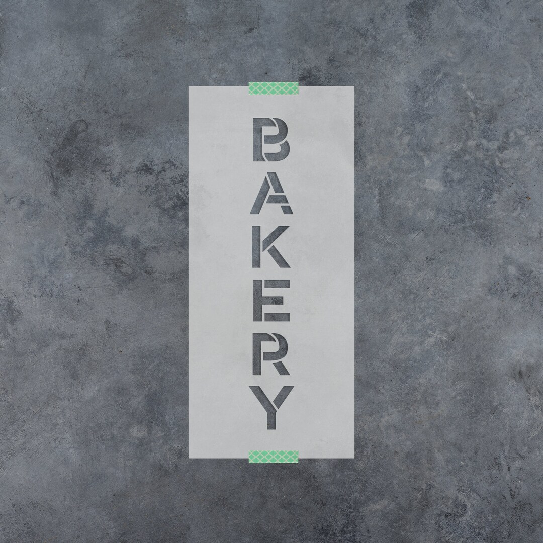 Vertical Sign Bakery Stencil Bakery Stencil Word Stencil - Etsy