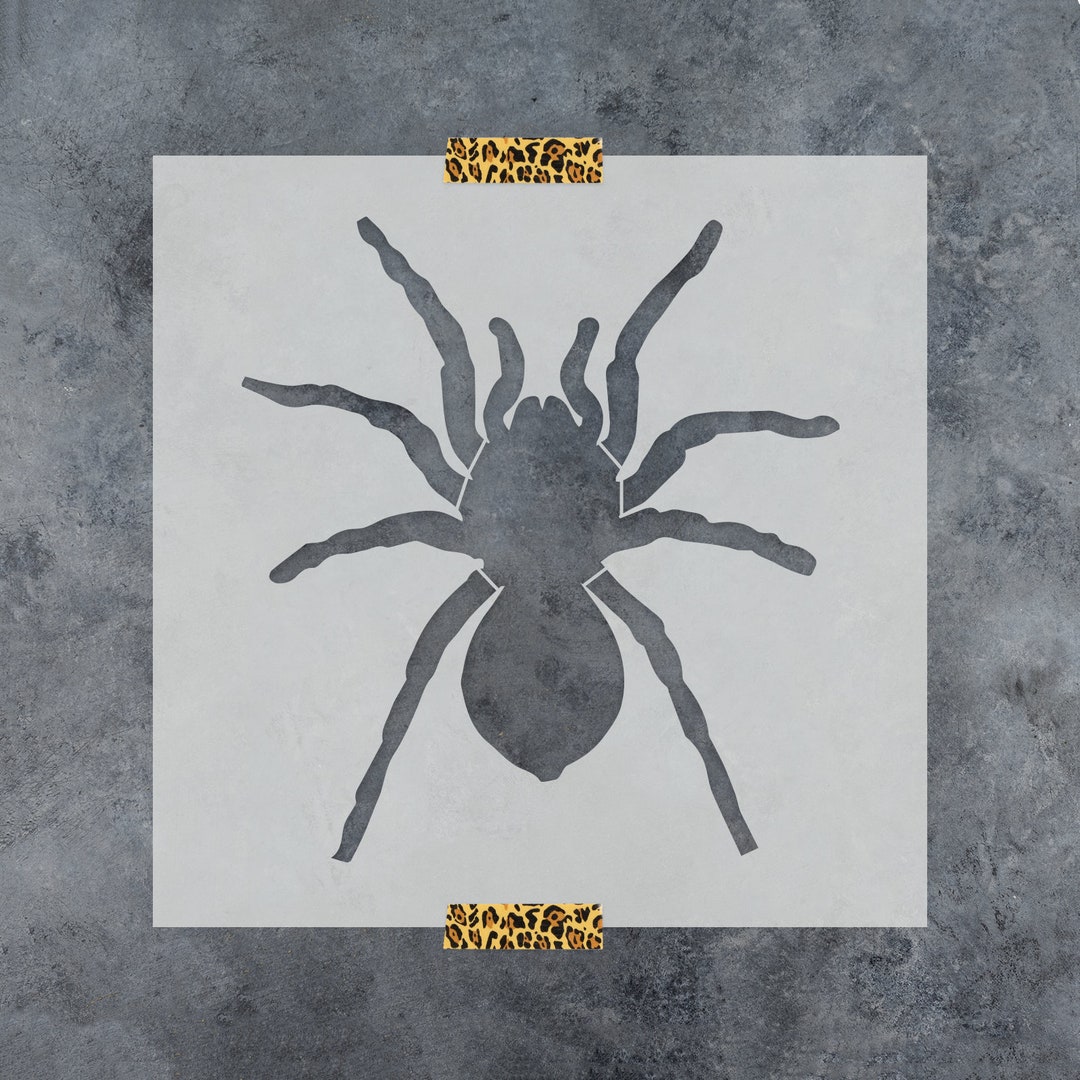 Tarantula Stencil for Spider Art, Bug Template, Arachnid Design, Web ...