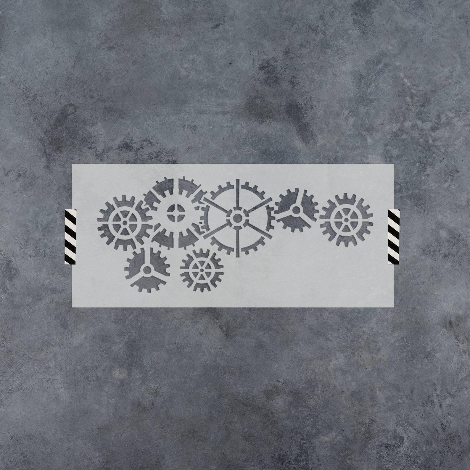 Gear Stencil, Gears Stencil, Steampunk Stencil, Industrial Stencil ...