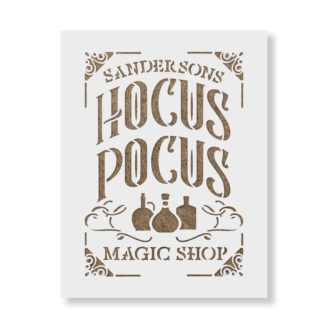 Hocus Pocus Shop Stencil - Reusable Stencils for Painting - Mylar ...
