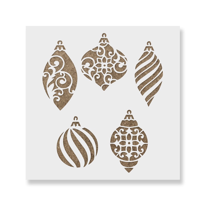 Christmas Ornaments Stencil Christmas Ornaments Christmas - Etsy