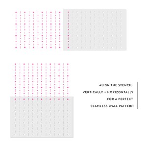 Dots and Dash Pattern Wall Stencil - Stencil for Painting, Stencils for ...