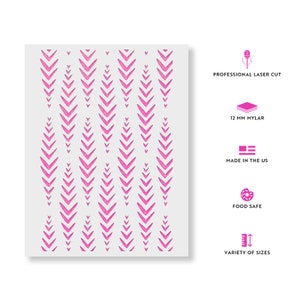 Jambo Dash Pattern Wall Stencil - Reusable, Durable, Laser Cut in America - Accent Wall, Wall ...