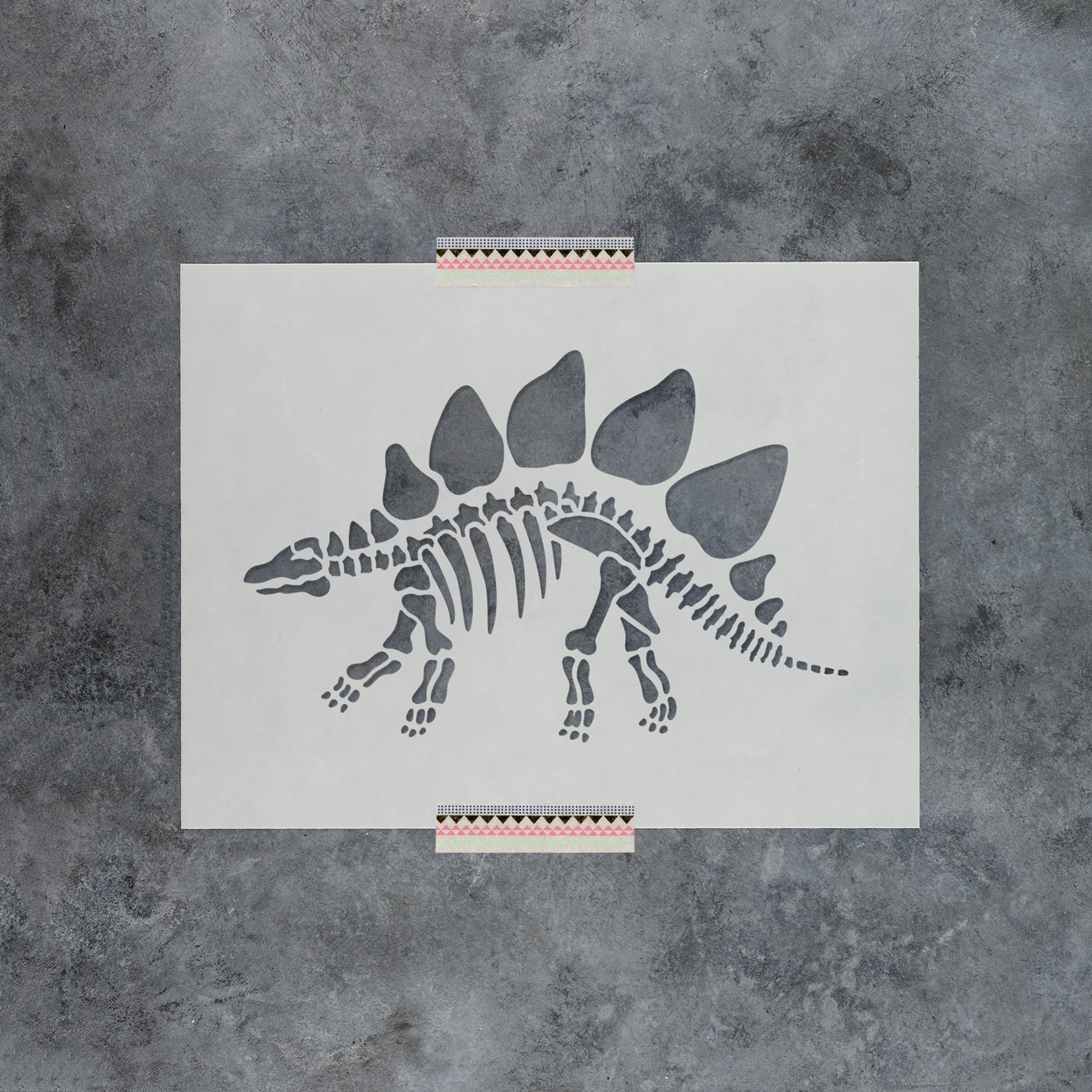 Stegosaurus Dinosaur Skeleton Stencil Reusable DIY Craft - Etsy