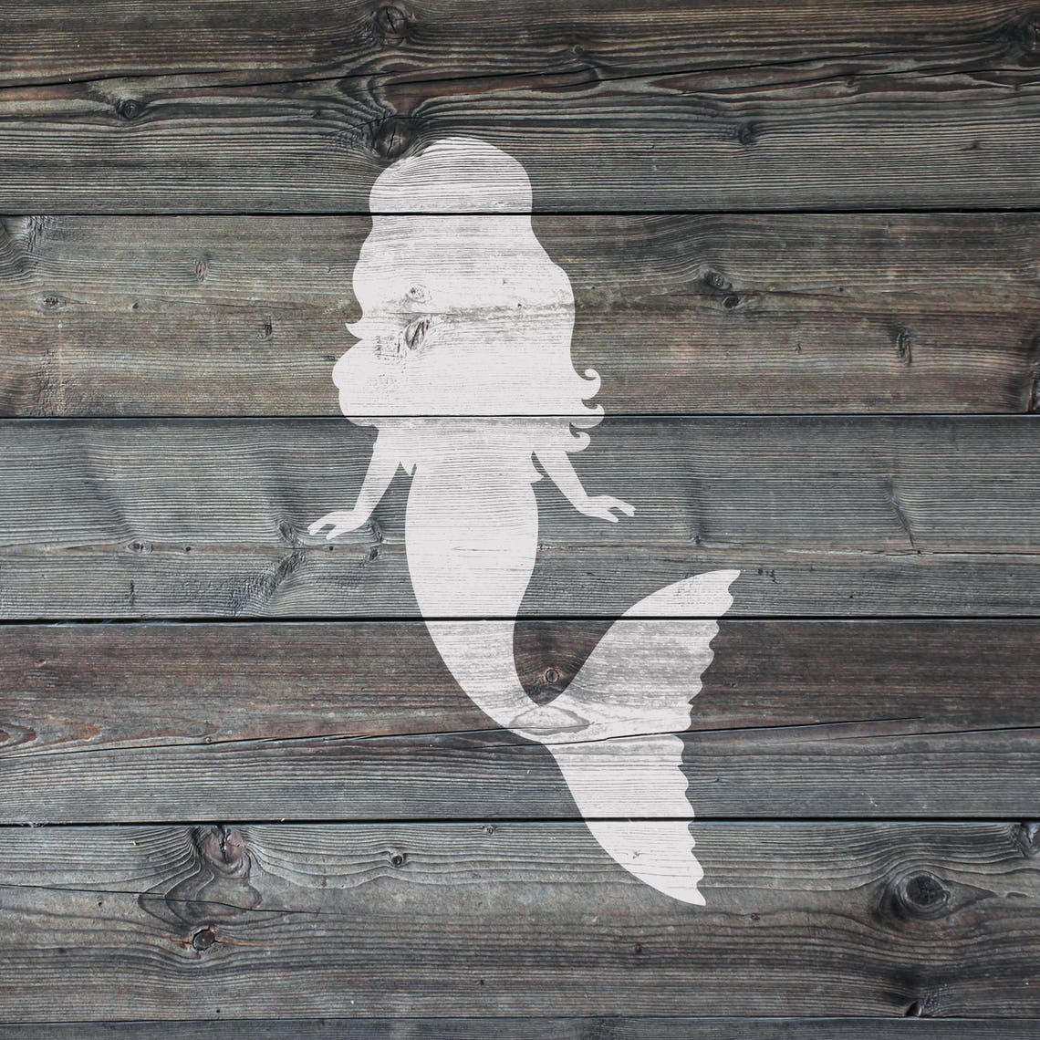 Mermaid Stencil - Simple Mermaid Stencil, Large Mermaid Stencils ...