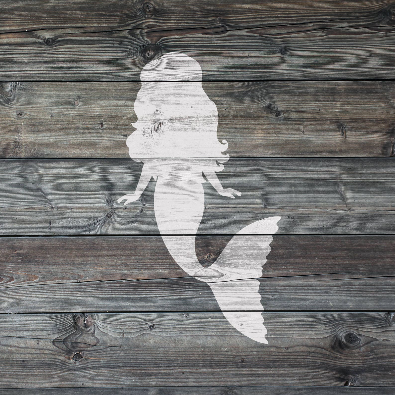Mermaid Stencil - Simple Mermaid Stencil, Large Mermaid Stencils ...