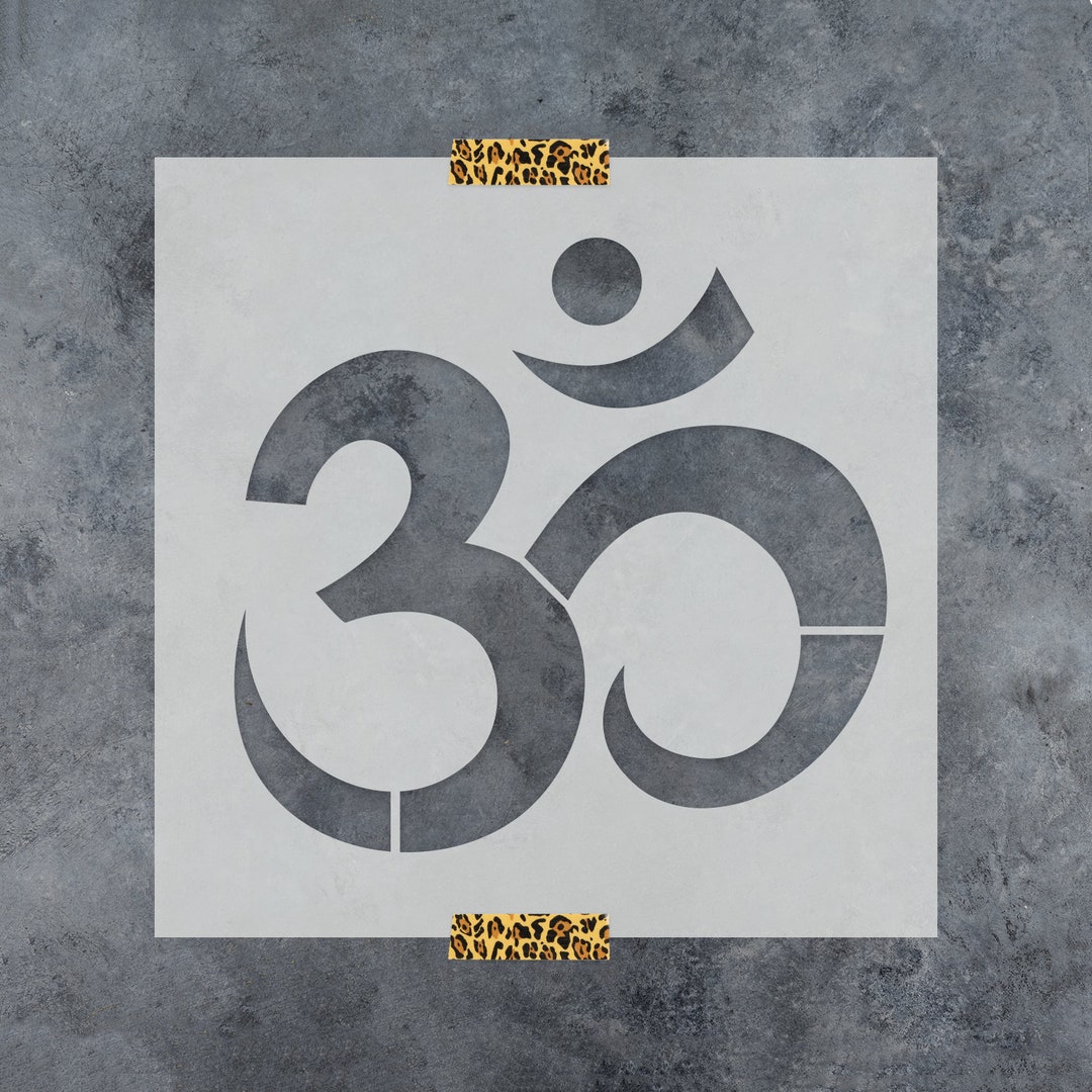 Om Symbol Stencil - Reusable DIY Craft Stencils of an Ohm Symbol ...