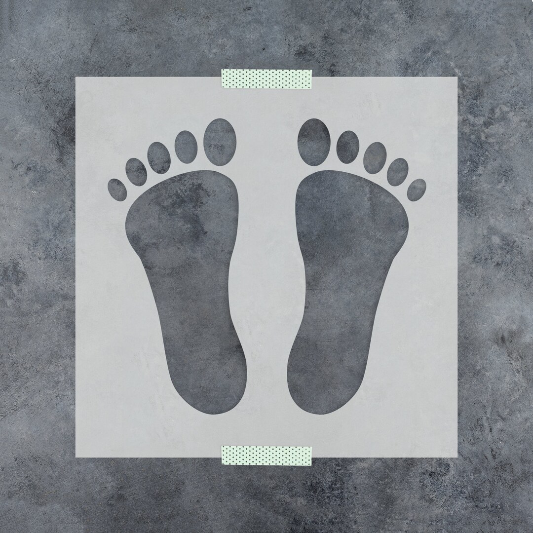 Footprint Stencil - DIY Footprint Stencils, Footprint Stencils, Stencil ...